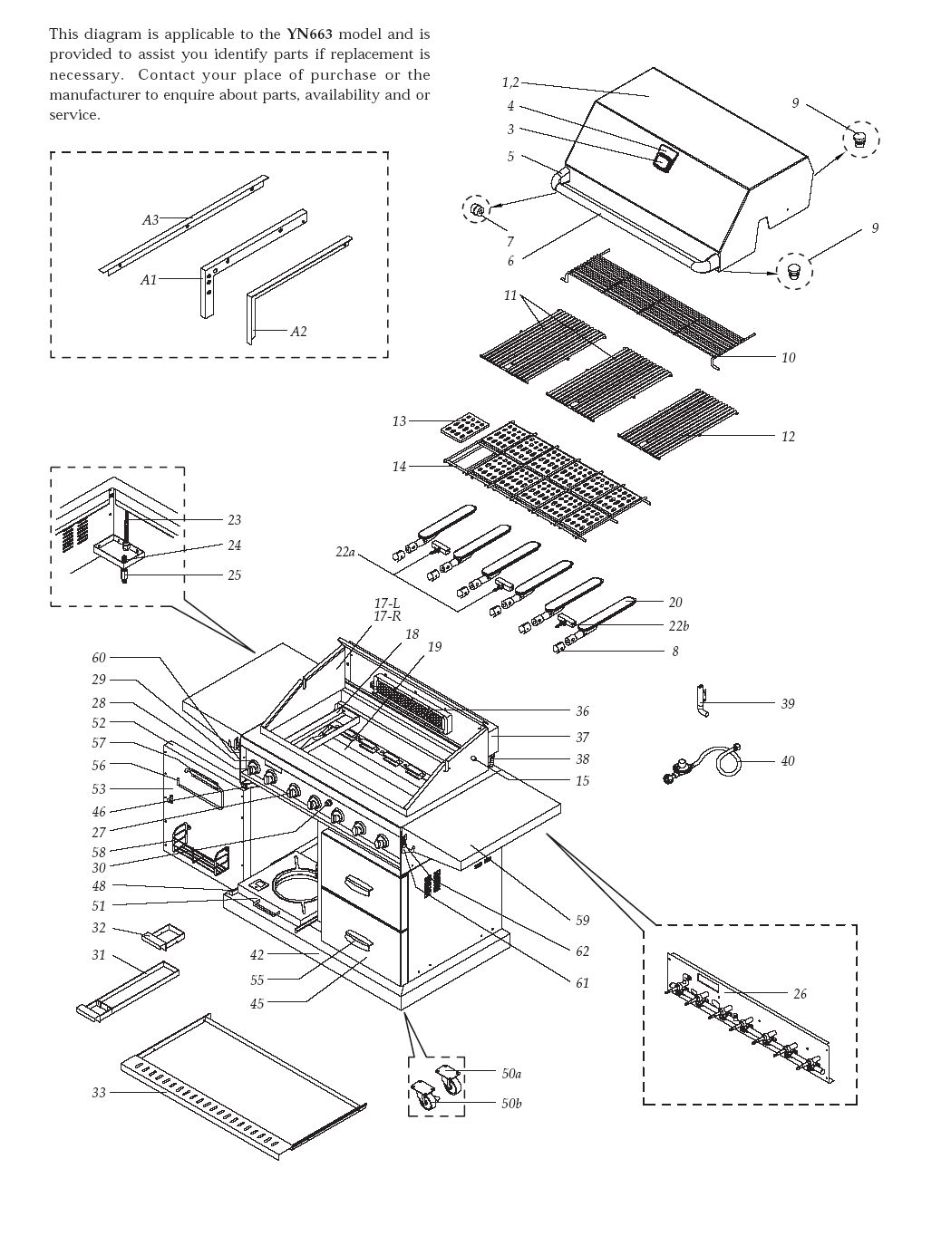 Barbeques Galore | Ziegler & Brown Grand Turbo 6 Burner 38" on Cart BBQ ...