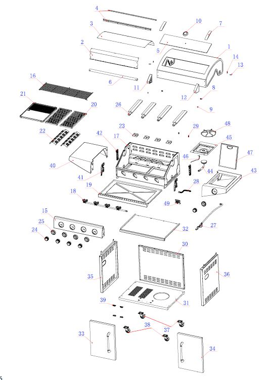 Barbeques Galore | Beefmaster Premium L-Series 4 Burner Head Spare ...